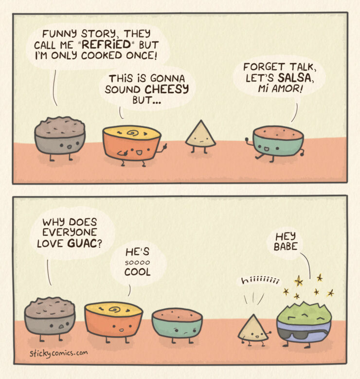 Mexican Dips & Chip – sticky comics