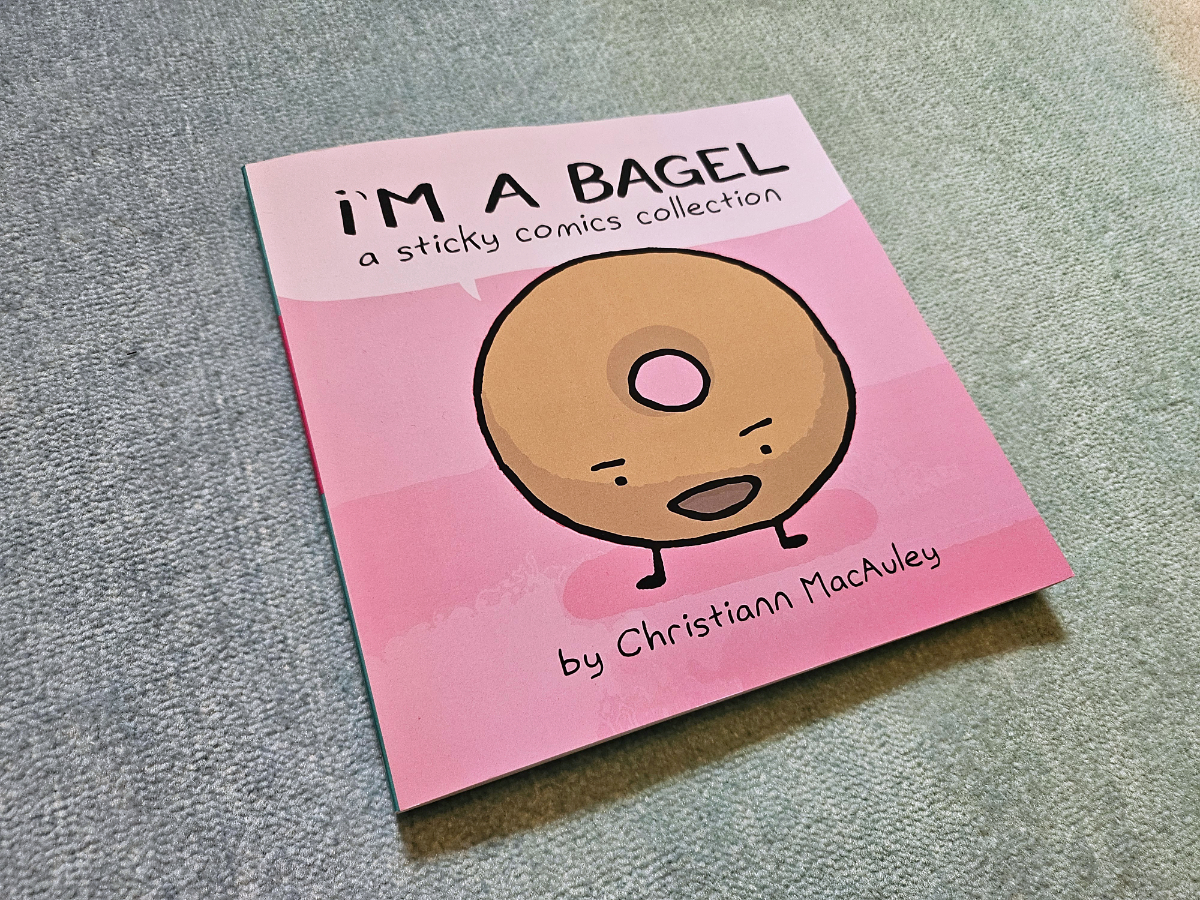 Get my new book, I’m a Bagel – sticky comics