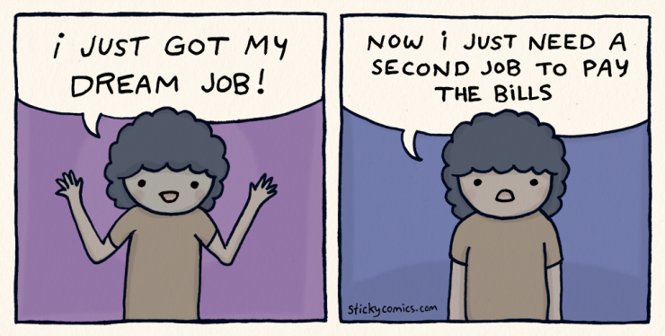 I got my dream job – sticky comics