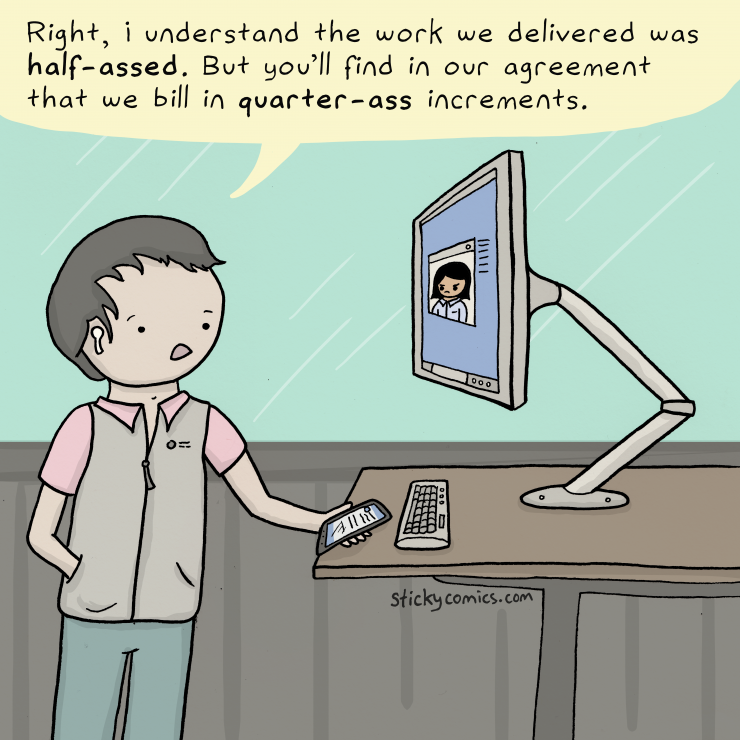 Half-assed work – sticky comics