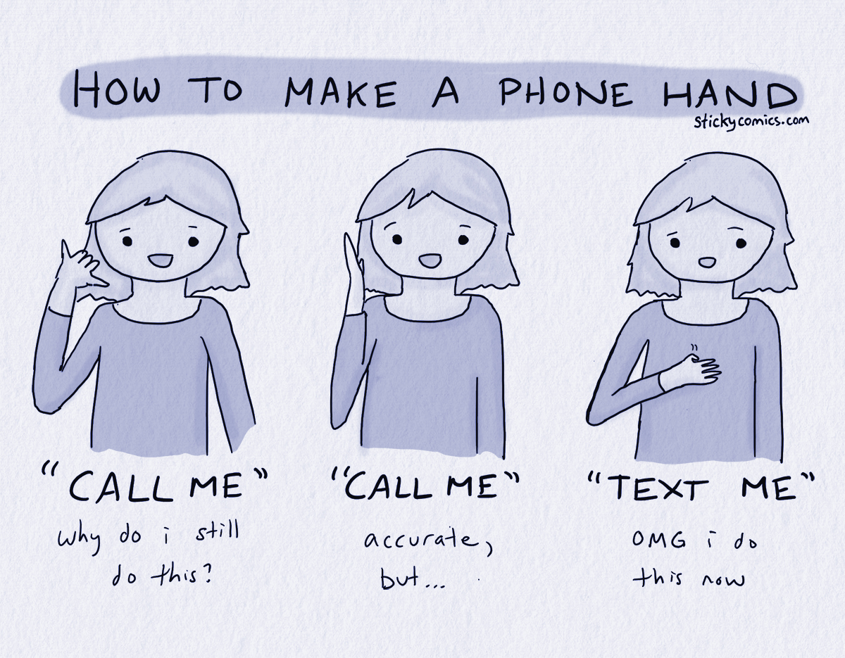 How to make a phone hand – sticky comics