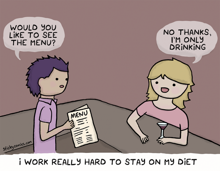 Only drinking – sticky comics