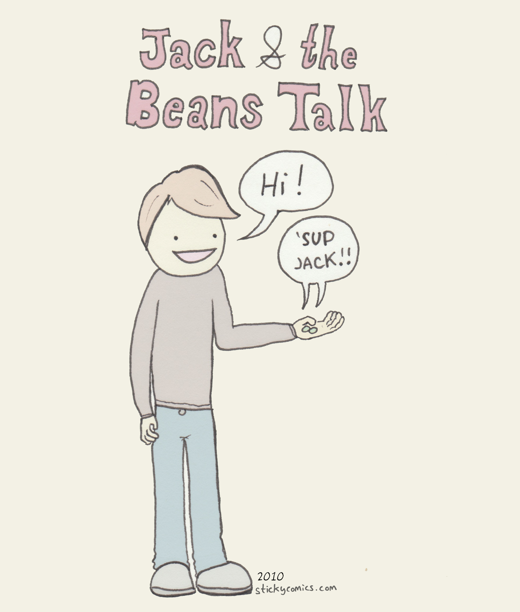 Jack and the Beans Talk – sticky comics