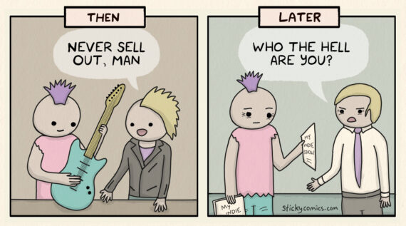 never sell out – sticky comics