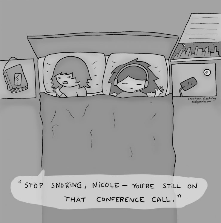 Conference call – sticky comics