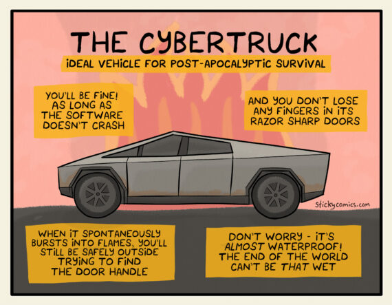 Cybertruck – sticky comics