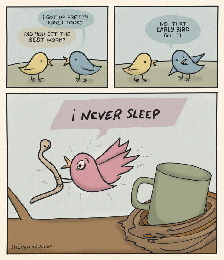 Three little birds – sticky comics