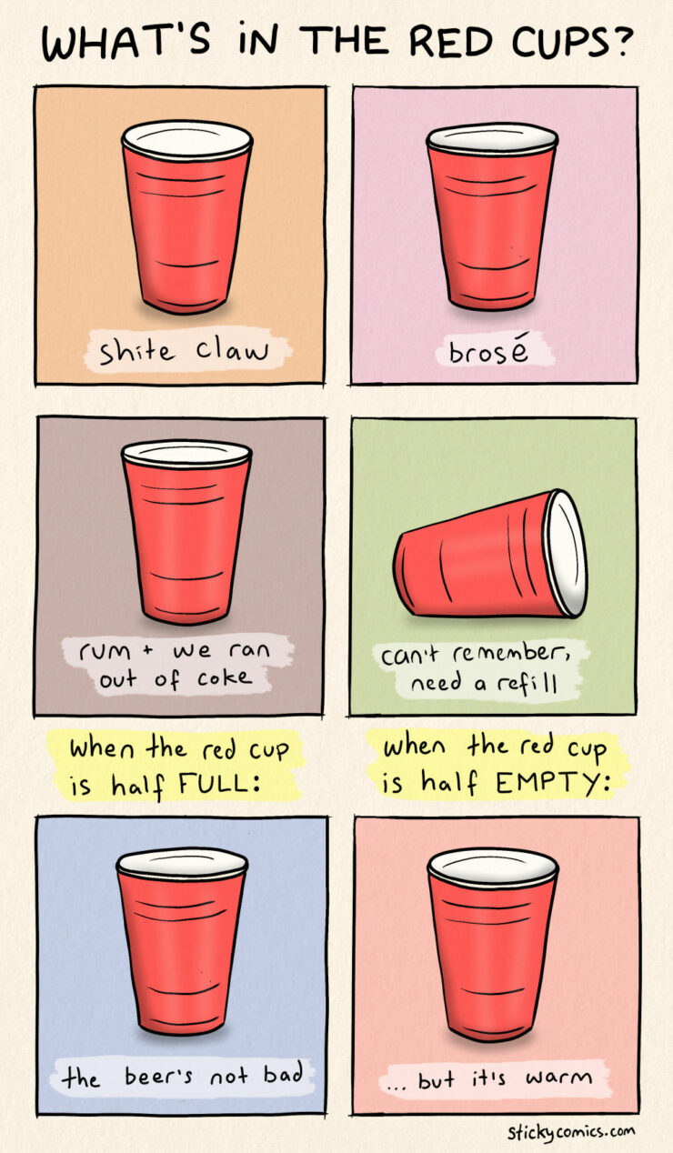 Red cups – sticky comics