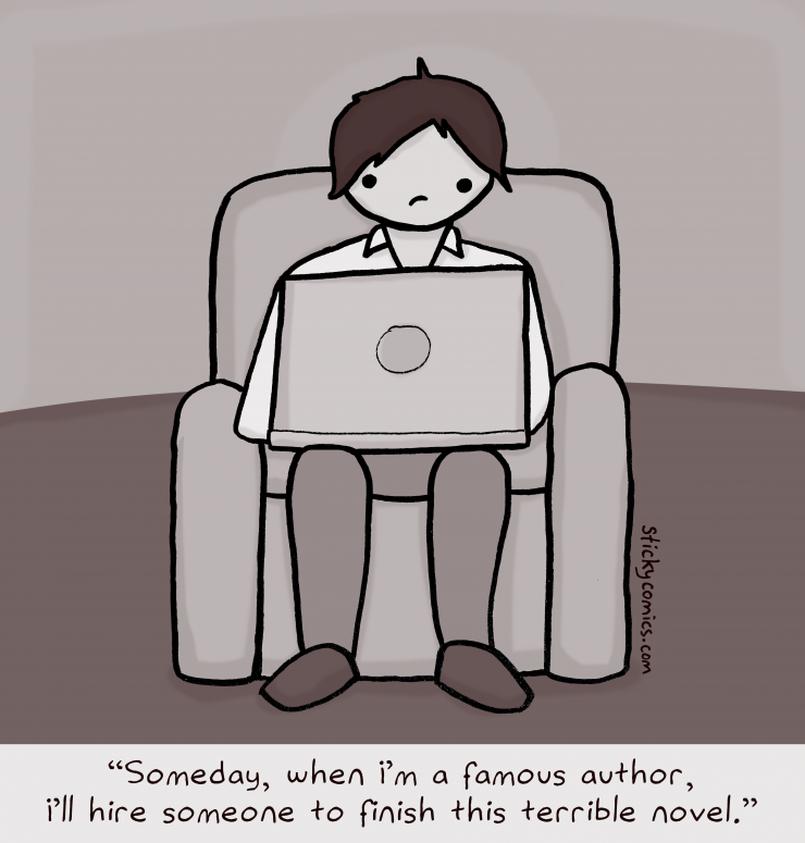 When I’m a famous writer – sticky comics