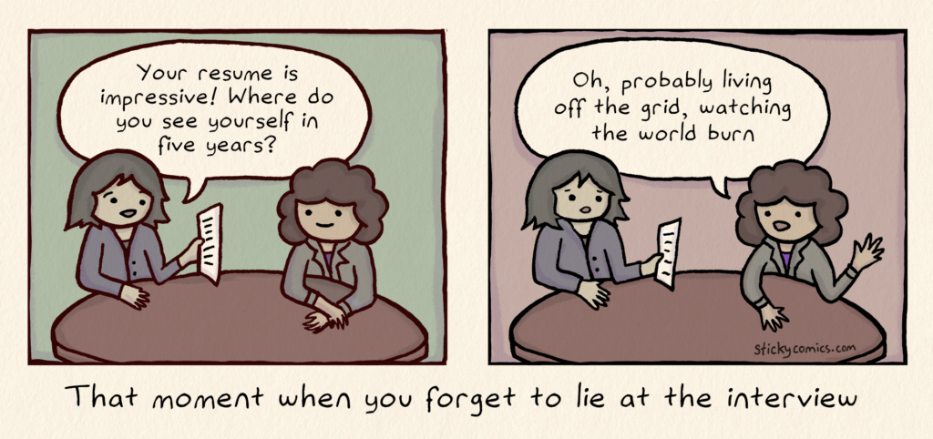 Where do you see yourself in 5 years? – sticky comics